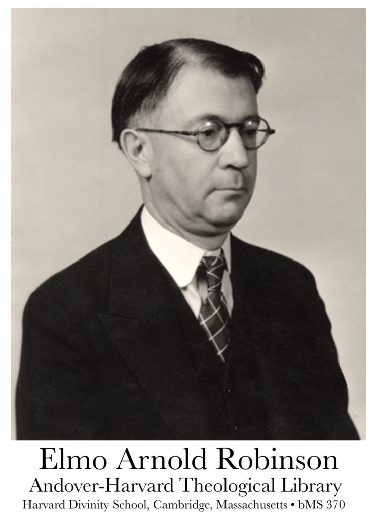 Robinson, Elmo Arnold - Dictionary of Unitarian & Universalist Biography